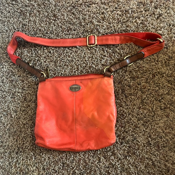 Fossil | Bags | Dark Coral Fossil Crossbody Handbag | Poshmark
